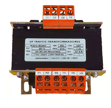 UP TRAFOS Mono Command Transformer 200VA 220/380/440/480V