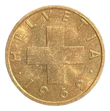 Switzerland - 2 Rappen - 1969 - Km #47 - Helvetica Cross