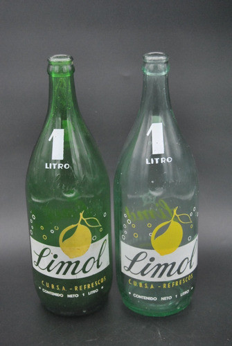 Limol Antique Bottle 1 Liter Vintage Retro Glass