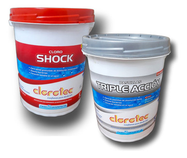 Clorotec Triple Action Tablet X 5 Kg + Shock X 5 Kg Combo