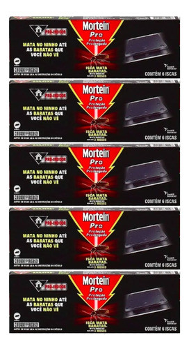 Mortein Pro Cockroach Bait Trap Kit - 5 Boxes with 6 Units Each