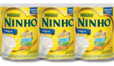 Nestlé Ninho Forti+ Whole Milk Powder 380g - Kid's Kit of 3 Cans