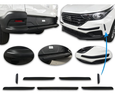 Kenny Black Bumper Accessories Kit for Fiat Strada 2020