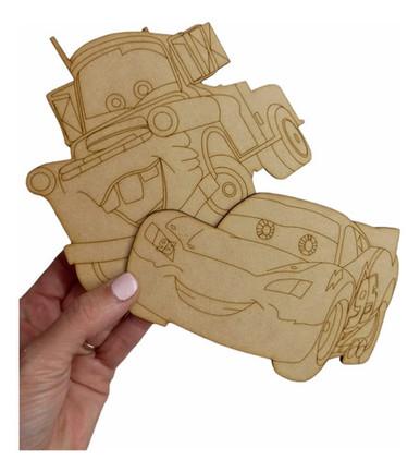 40 Character Race Cars 15cm MDF Souvenirs