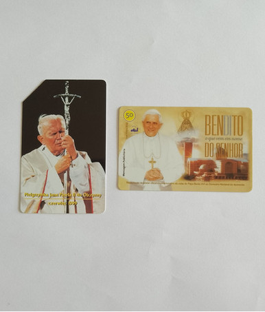 Telefónica 2 Phone Cards Pope John Paul II & Pope Benedict XVI