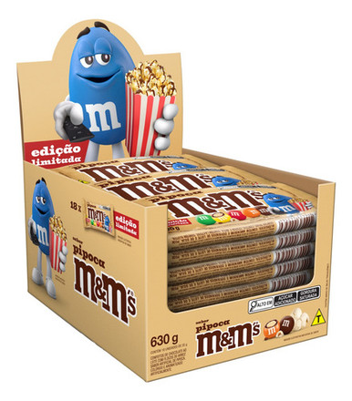 M&M's Limited Edition Popcorn Flavor Display 18x35g Mars