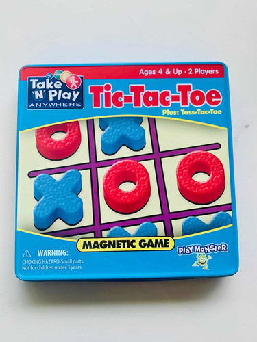 Play Monster Ta-Te-Ti Game in Tin Box