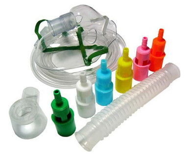 MD Oxygen Mask Venturi Corrugated Tube with 6 Diluters