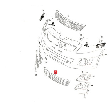Suzuki Swift 2016-2018 GL Front Bumper Central Grille (Japan)