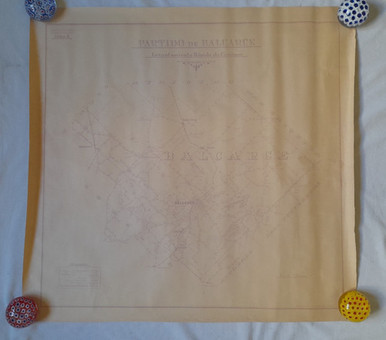 Antique Map of Balcarce, Road Survey