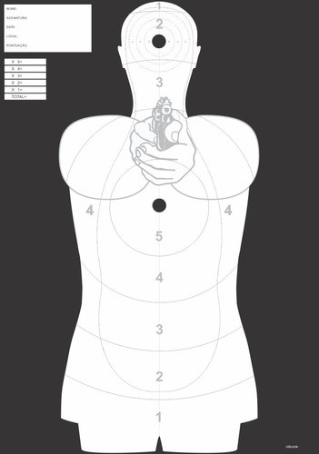 Warrior Targets 200 Human Silhouette Offset Paper Targets 90 Grs