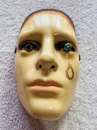 Pier Luigi Retro Hard Plastic Mask with Details