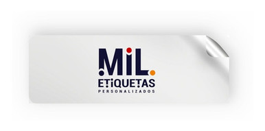 MIL ETIQUETAS 1000 Custom Vinyl Label Stickers 7x3cm
