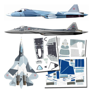 Papercraft SU 57 1.33 X 4 Schemes
