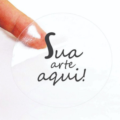 200 Customized Transparent Sticker Labels 4.5x4.5 Cm