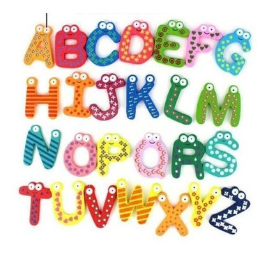 Kik Magnetic Alphabet Letters - Wooden Educational Magnets