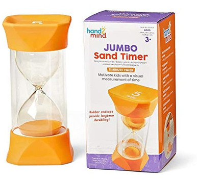hand2mind Orange Jumbo Sand Timers, 5 Minute Sand Timer, Hourglass Sand ...