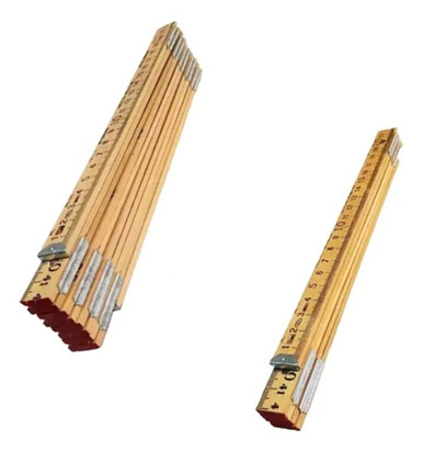 Racort Metro De Madera Carpintero Plegable Pack X 1mts Y 2mts