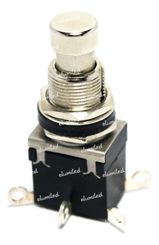 ELUMILED 3 Foot Switch 6 Contacts On-On 2A 250V 12mm Metal