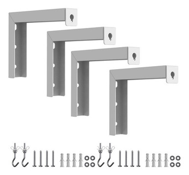 Universal Projector Screen Mount Kit - Set of 4 L-Brackets for Wall ...