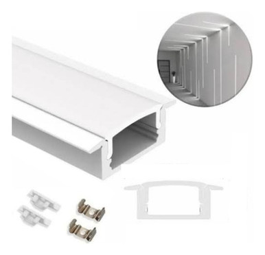 Nyck Led Recessed Profile 17x7 Kit with 5 Bars of 2m White