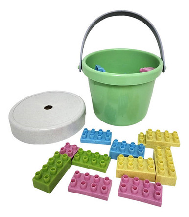 Rondi Brick Fun Beach Bucket with Stacking Blocks