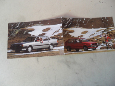 VW Polo Audi 80 Vintage Postcard