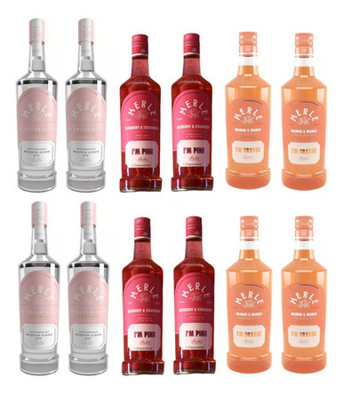 Gin Merle Tasting Box X12 - Orange + Pink + Dry - Gift
