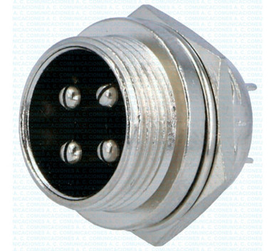 Generic Connector Male 4 Pins Metal Chassis