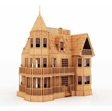 Doll Mansion MDF Extra Elegant - To Assemble and Paint