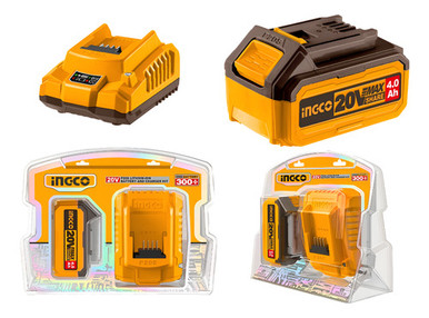 Ingco Set X1 Battery 20V 4Amp + 1 Charger FBCPK1214