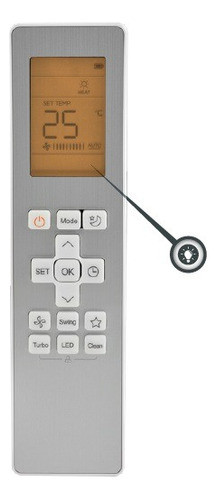 BGH Control Remote RG10B(E)/BGEF for Noblex Air Conditioner