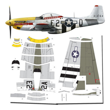 Papercraft P 51 D Mustang 1.33