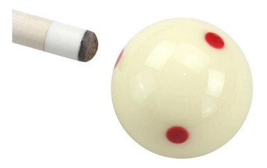 Bisonte Pool White Ball with Red Dots