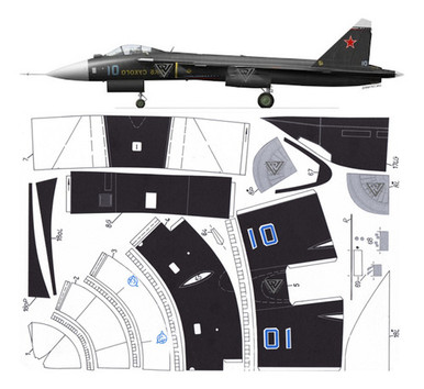 PAPER-LAN Sukhoi Su-47 (x2) Scale 1:33 - Papercraft