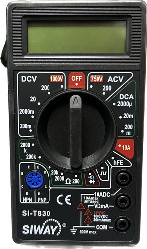 Siway Professional Digital Multimeter Tester with Buzzer and Cables