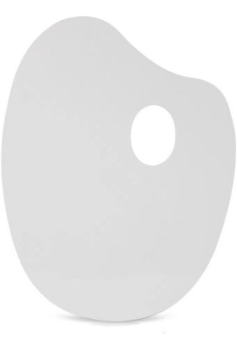 Trident Oval MDF Palette for Artistic Painting 30x23 cm