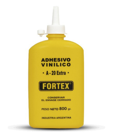 Fortex Cola De Carpintero A-20 Vinilic Adhesive with Nozzle 800g