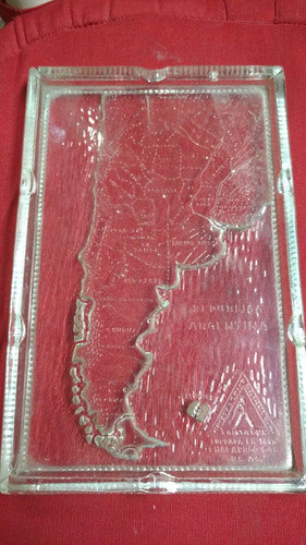 Panini Ashtray with Map of the Republic of Argentina