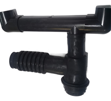 Baldoni Double Siphon for Kitchen Sink - Standard Black Rubber