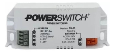Power Switch LED Driver 12V 25W Plastic IP 20 Power Switch