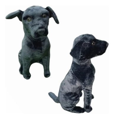 Numi Realistic Black Labrador Plush Toy
