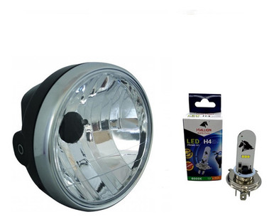 Honda Fan150 09/13 Chrome Rim Headlight + 8000K LED Bulb