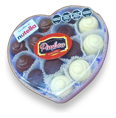 Pimbou Chocolate Bonbons Nutella Heart Box