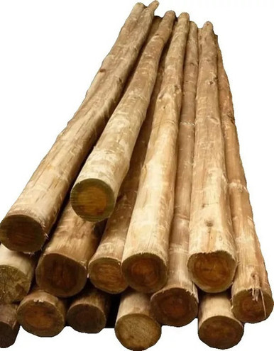 ELRAKO POSTES Eucalyptus Impregnated Columns 14/16cm x 3m Pack of 4