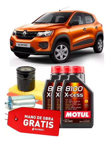 Renault Kwid Oil and Filter Change Motul 5W40 Service
