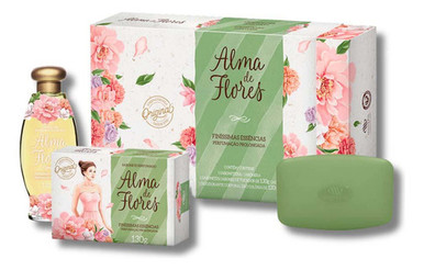 Alma De Flores Set: Cologne + 2 Soaps + Soap Dish
