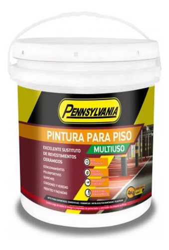Pennsylvania Multi-Purpose Paint for Floors and Facades 4L - 10 Colors