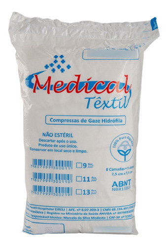 Medical Textil Compressa De Gaze 13 Fios Economic - 10 Packs (3,000 Units)