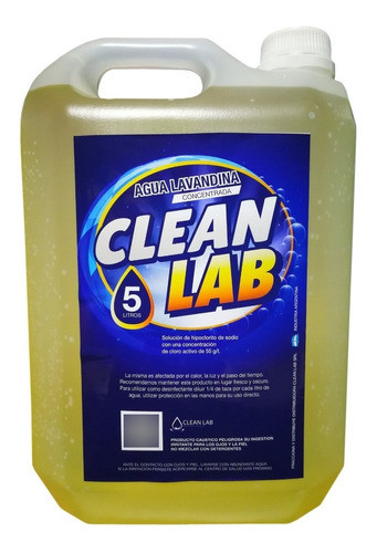 Clean Lab Concentrated Bleach 5 Lts 55gr/cl